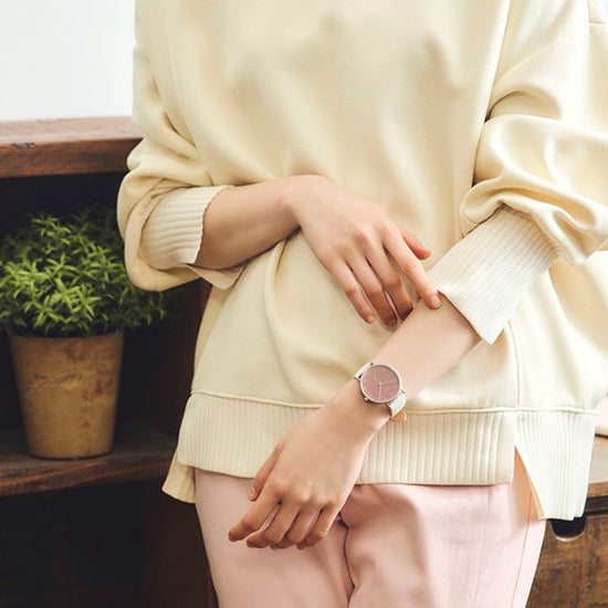 Knot CS-36ASVPK 腕時計 メンズ レディース クォーツ ピンク 日本製 36mm スモールセコンド – Maker's Watch Knot