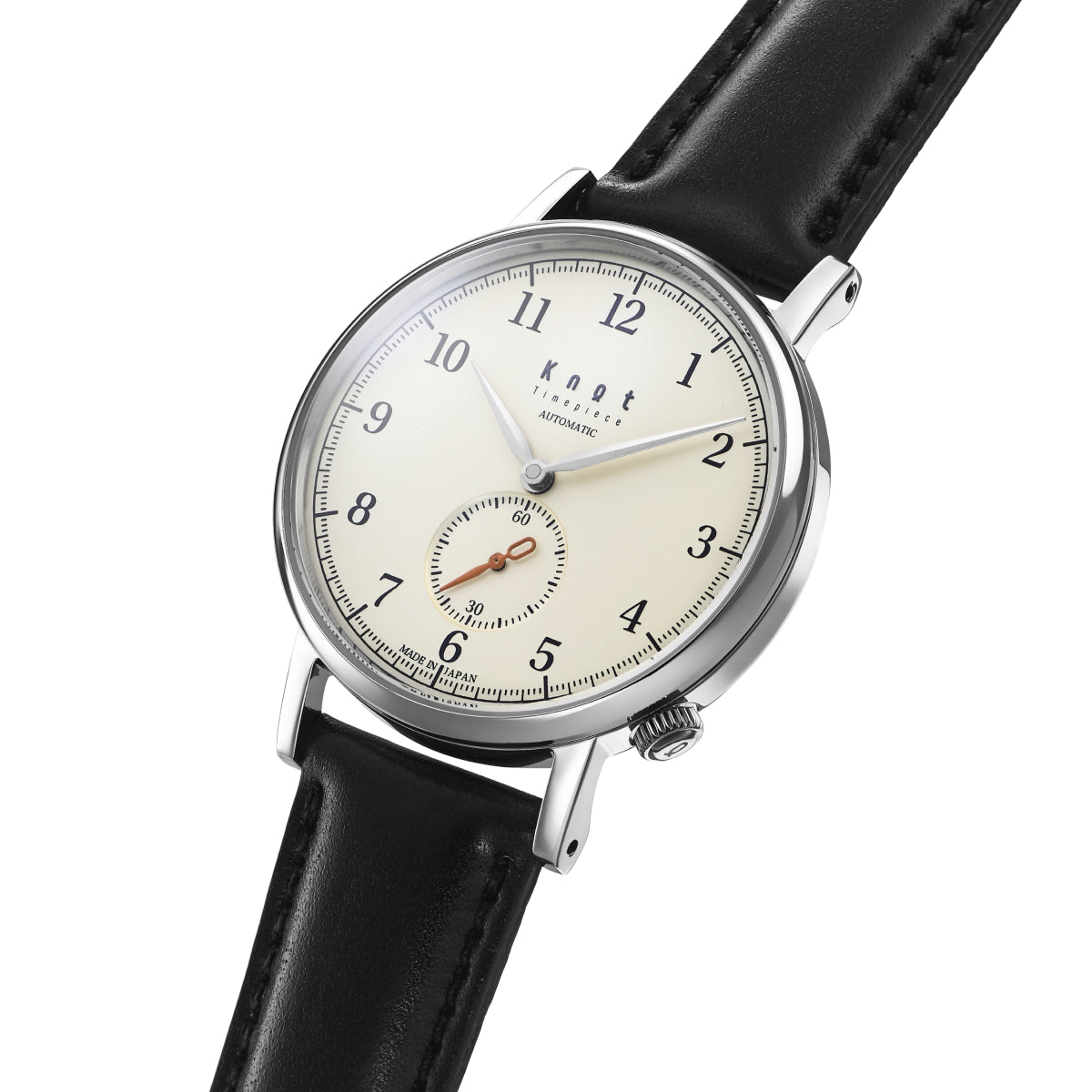Knot CAS-36SVIV 腕時計 メンズ レディース 機械式 ホワイト 日本製 36mm スモールセコンド – Maker's Watch Knot