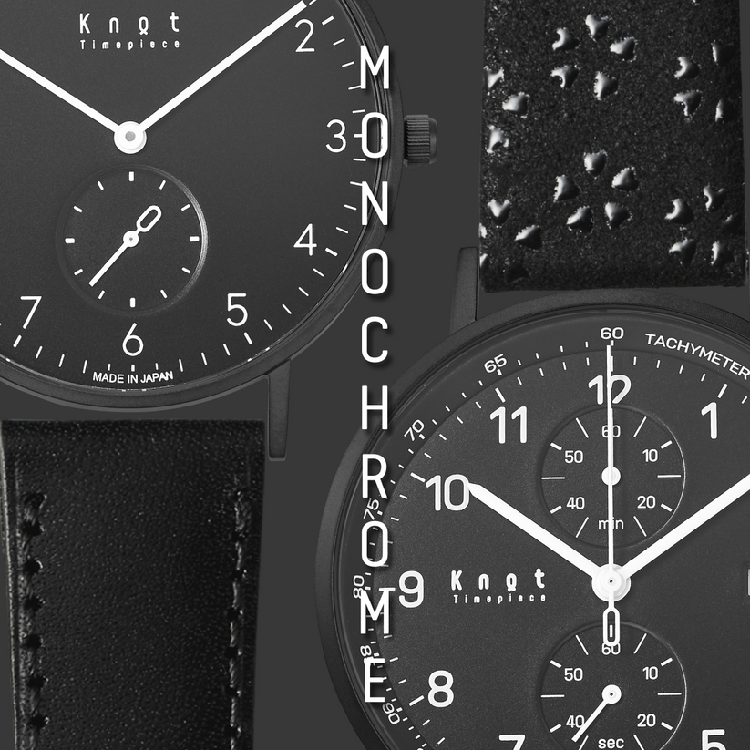 Knot CC-39ASVWH 腕時計 メンズ レディース クォーツ ブラック 日本製 39mm クロノグラフ – Maker's Watch Knot