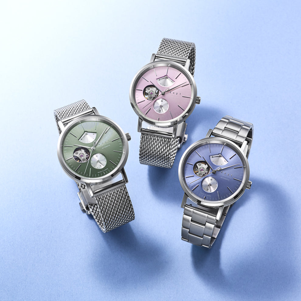 Knot CAP-38SVLBL 腕時計 メンズ レディース ライトブルー 日本製 38mm オープンハート – Maker's Watch Knot