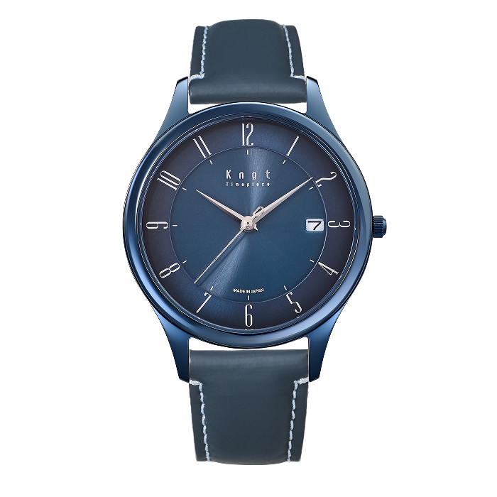 Knot CS-38ALBLLBL 腕時計 メンズ レディース ソーラー ブルー 日本製 38mm シンプル – Maker's Watch Knot