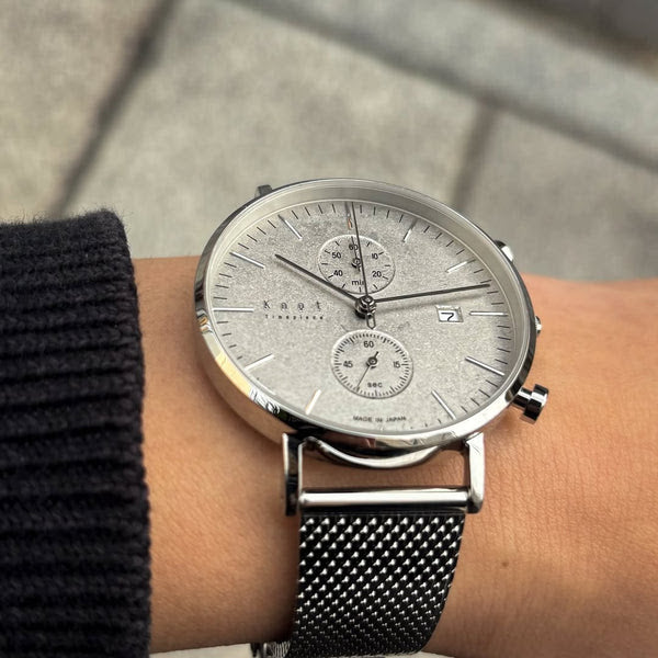 Knot CC-39SVWH 腕時計 メンズ レディース クォーツ 日本製 39mm クロノグラフ – Maker's Watch Knot